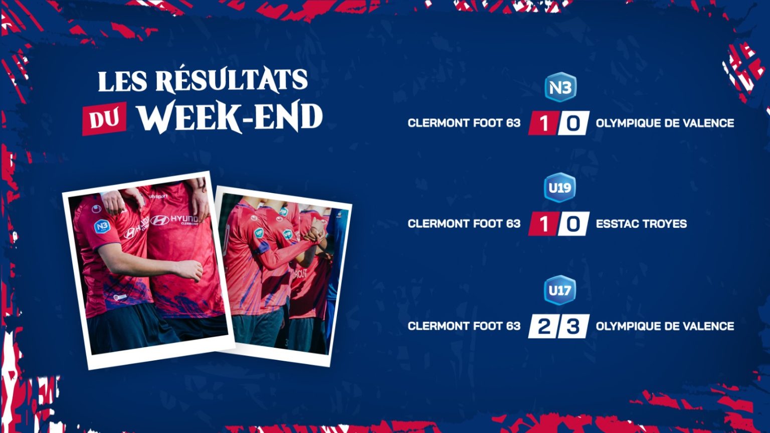 Centre : Les résultats du week-end du 10 mars - Clermont Foot